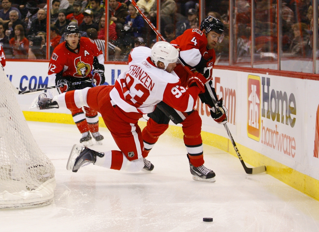 Franzen s petimi zadetki za zmago rdečih kril