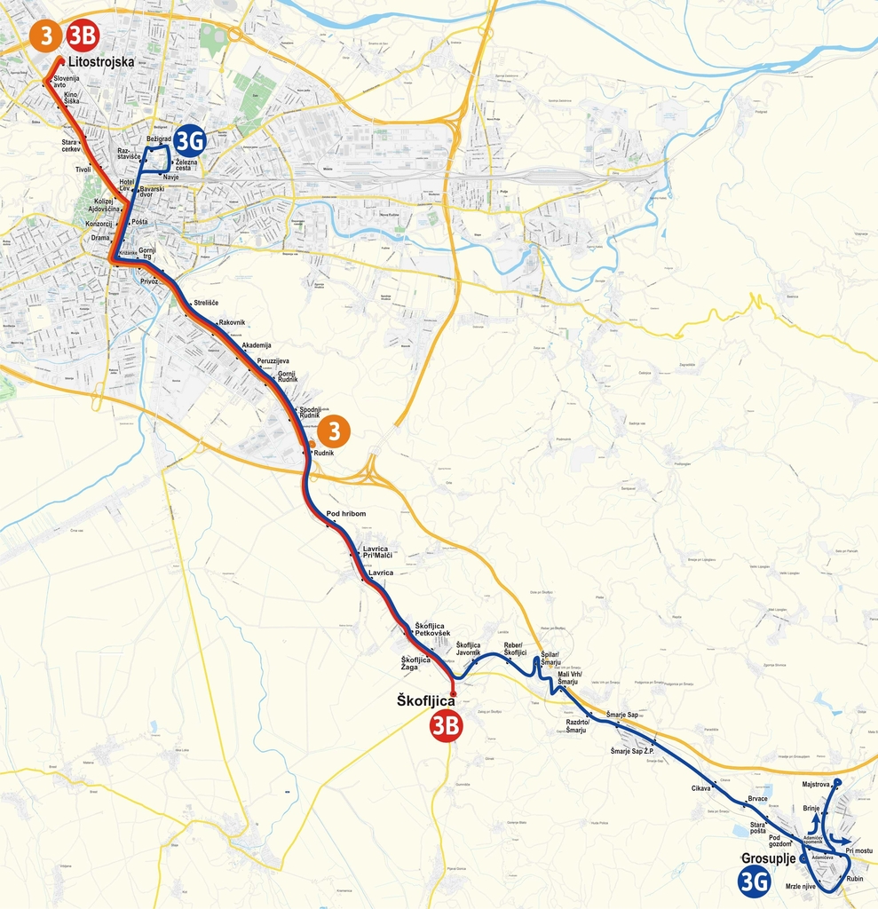 Konec avgusta iz Grosuplja v Ljubljano ceneje z Urbano