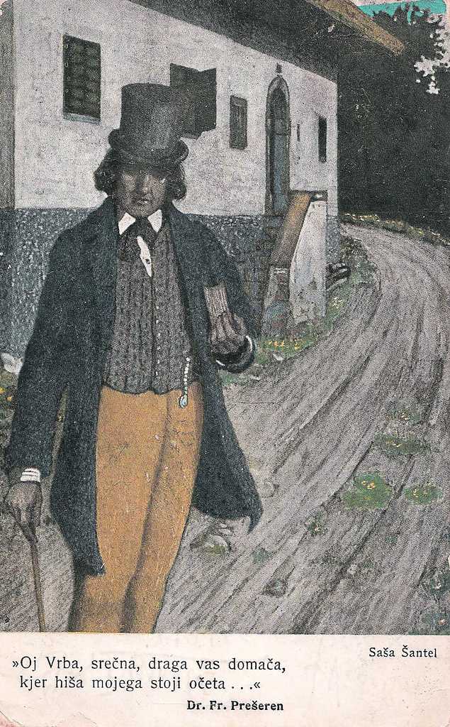 Prešeren in Julija na upodobitvah Saše Šantla